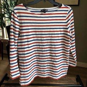 J. Crew Tops | J Crew Blue Striped Painter Long Sleeve Tee Sz S | Poshmark